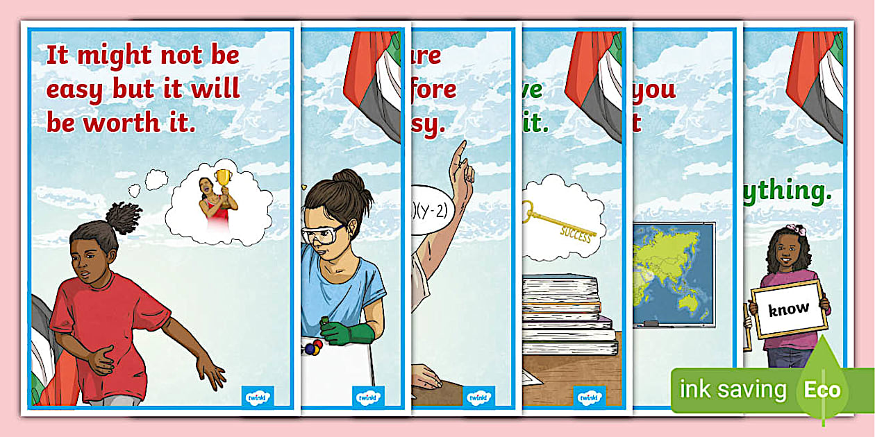 UAE Back To School Growth Mindset Posters (Teacher-Made)