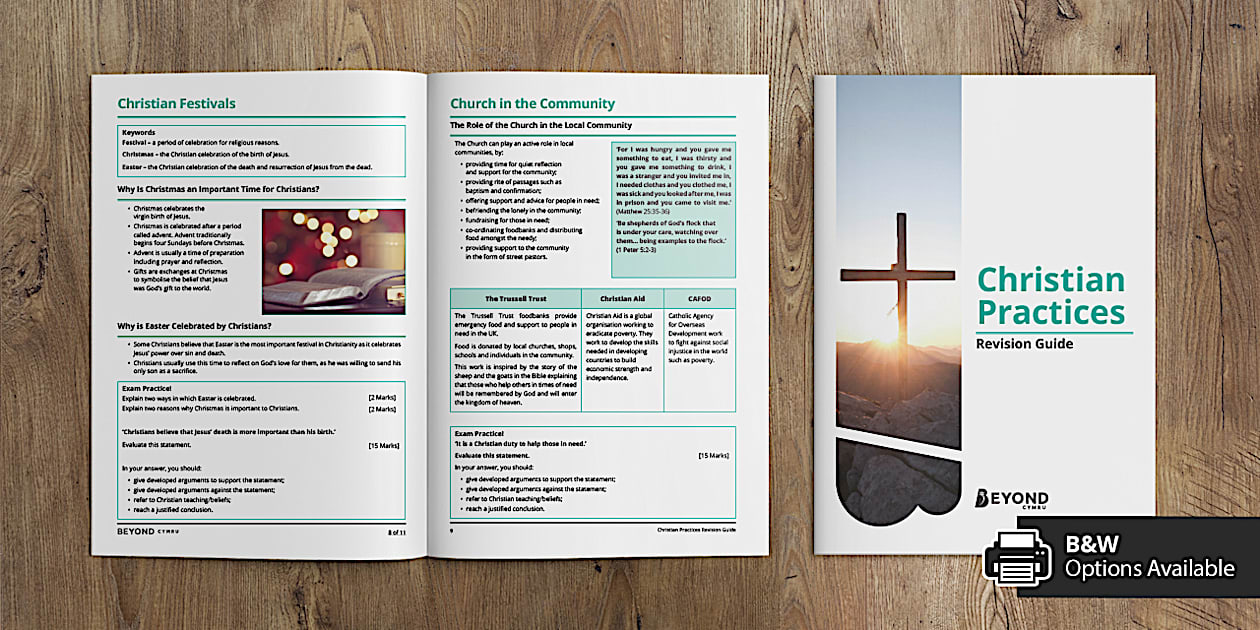 Christian Practices Revision Guide (teacher made) - Twinkl