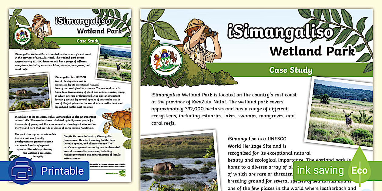 iSimangaliso Wetland Park Case Study (teacher made) - Twinkl