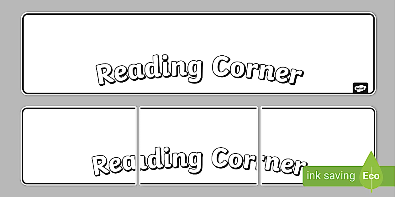 Reading Corner Collaborative Drawing Display Banner - Twinkl