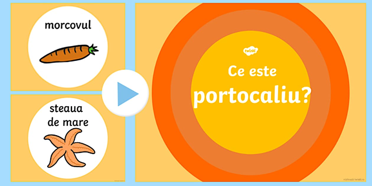 Ce este portocaliu? - Prezentare PowerPoint (Teacher-Made)