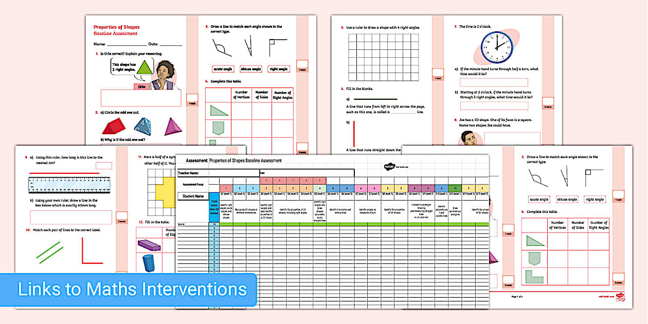 👉 Y4 Properties of Shapes Baseline Assessment - Twinkl