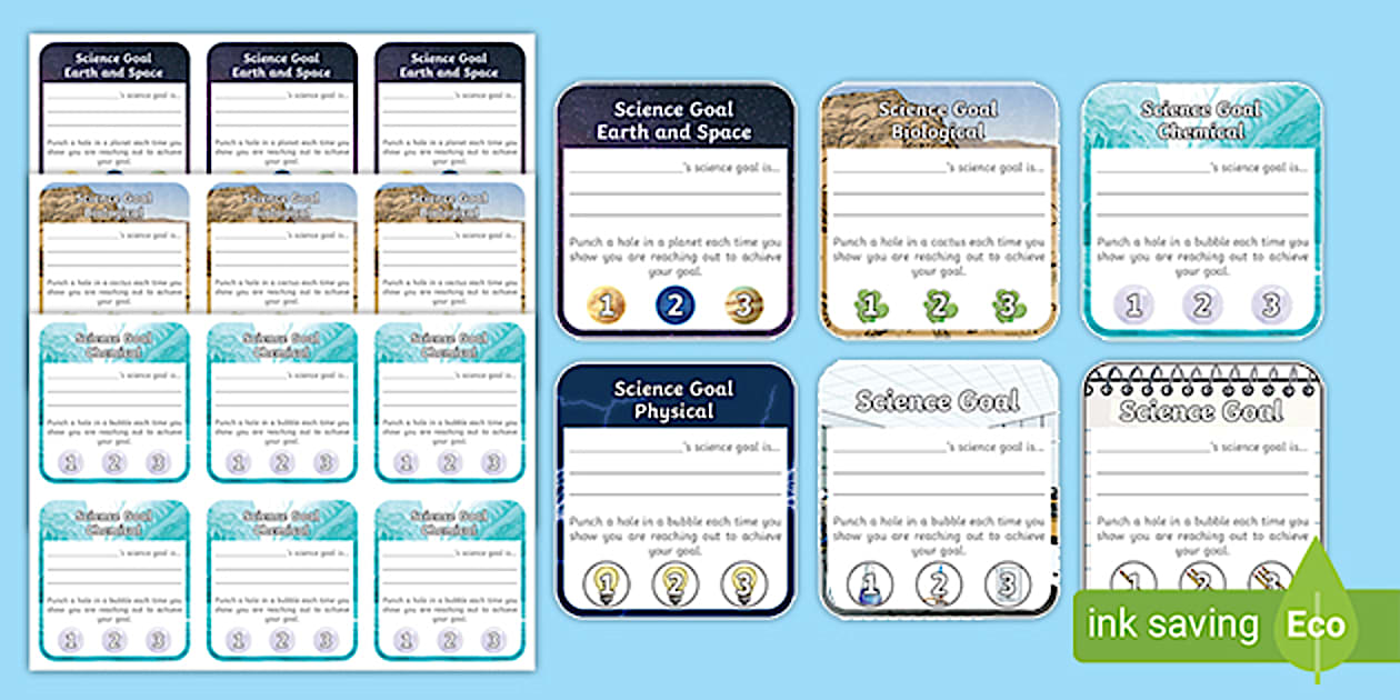 Science Goals Year 5 and 6 Sticky Note Labels (teacher made)