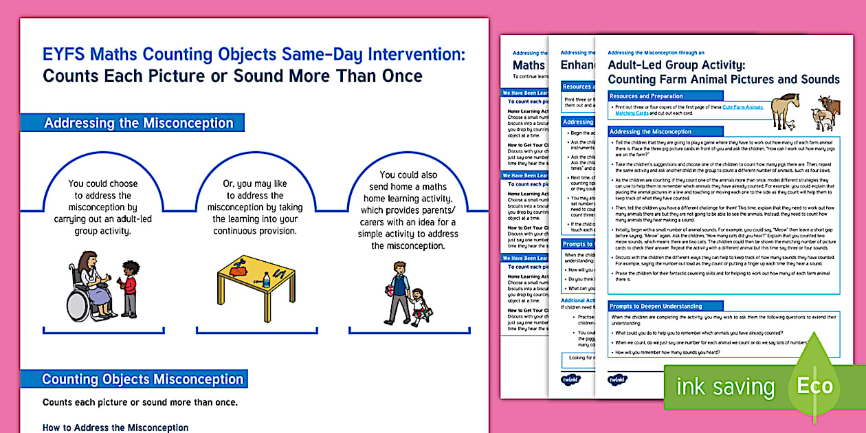 EYFS Maths Counting Objects Same-Day Intervention Plan