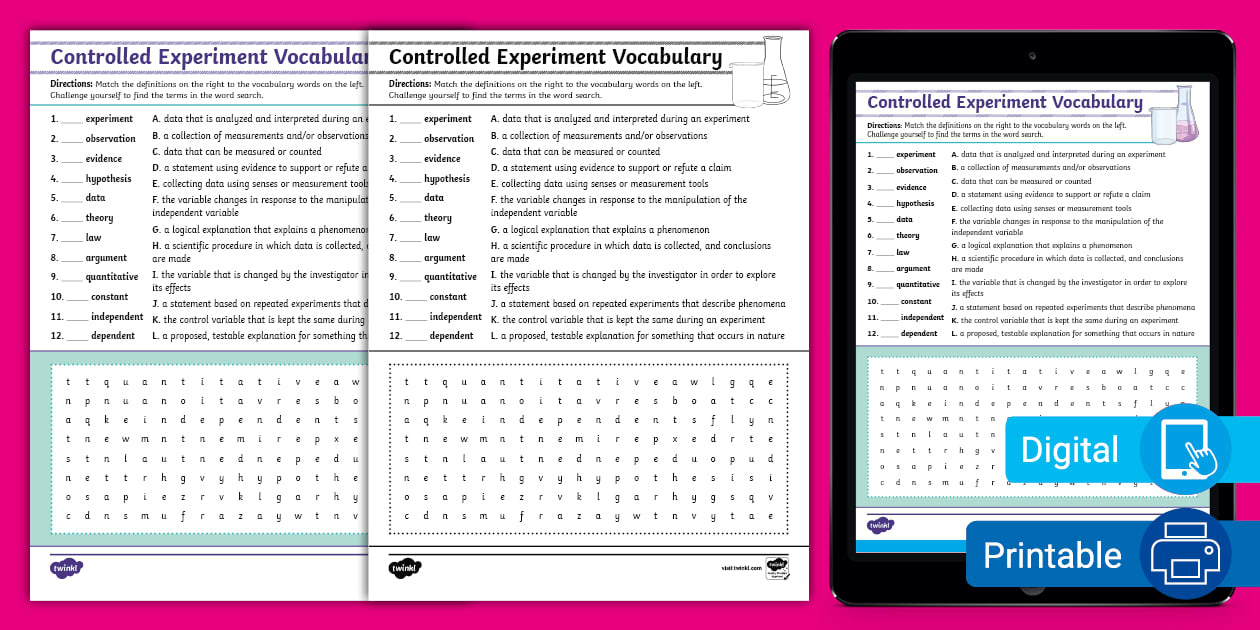 Controlled Experiment Vocabulary Matching and Word Search