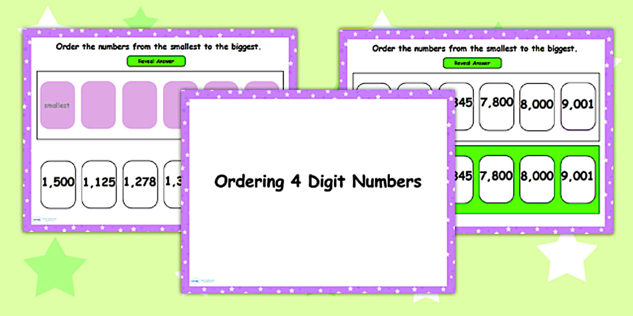 Ordering 4 Digit Numbers Flipchart (teacher made) - Twinkl
