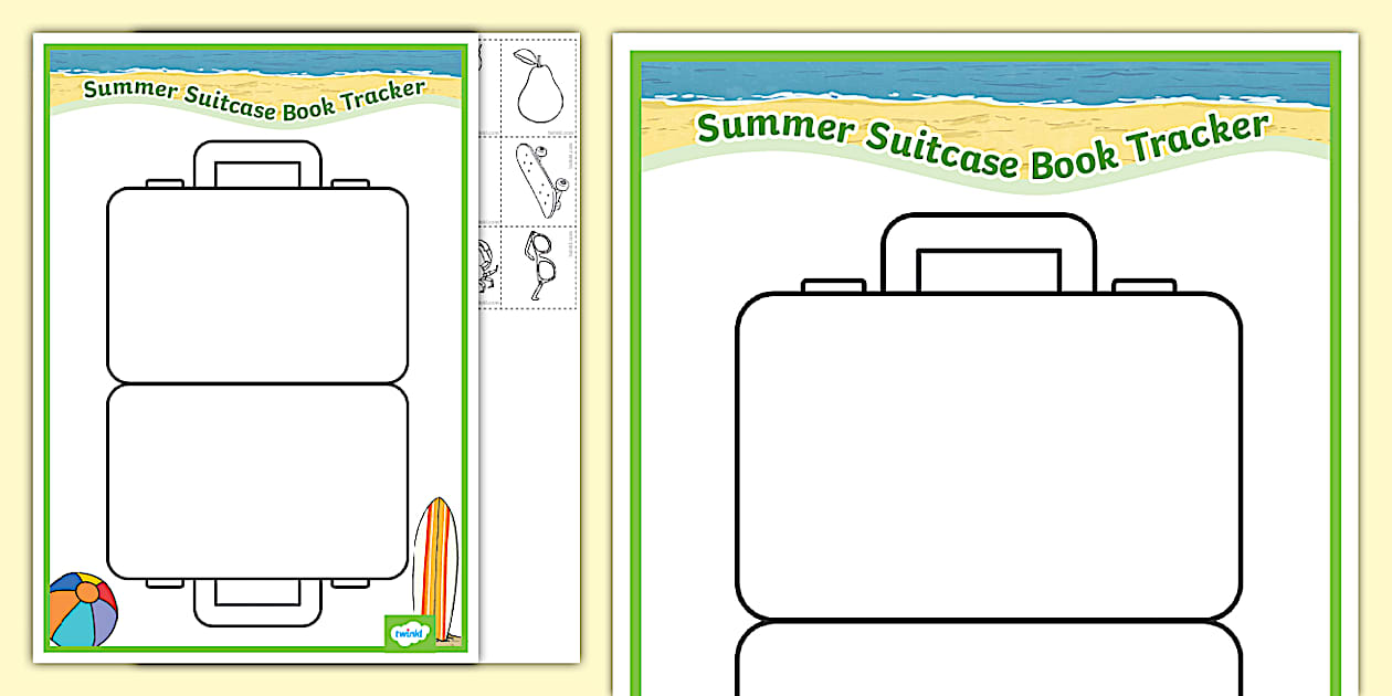 Summer Suitcase Book Tracker (teacher made) - Twinkl