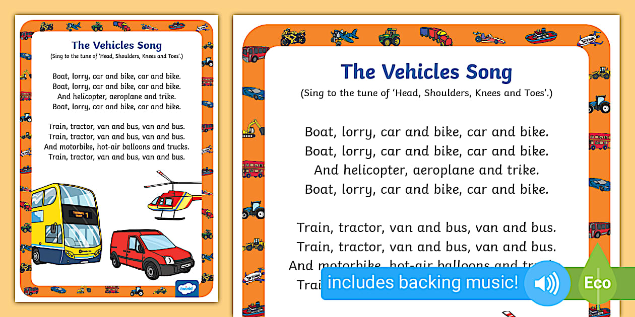 The Vehicles Song for Children | Easy to Follow | Twinkl