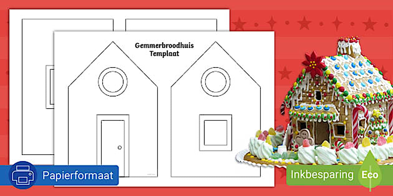 Gemmerbroodhuis Templaat (teacher made) - Twinkl