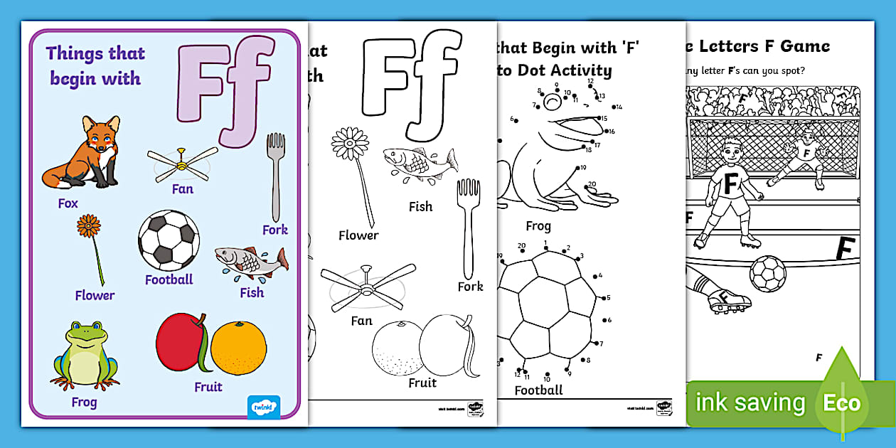 Things that Begin with F Worksheets Pack | Primary Resources
