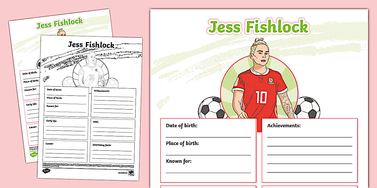 Jess Fishlock Fact File Template (teacher made) - Twinkl