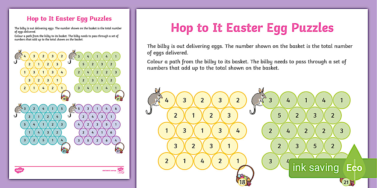 Hop To It Easter Egg Puzzles (teacher made) - Twinkl