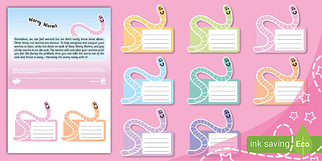 Worry Worms (teacher made) - Twinkl