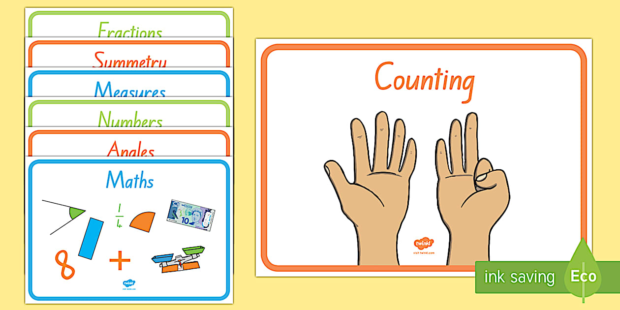 Maths Area Display Posters (teacher made) - Twinkl