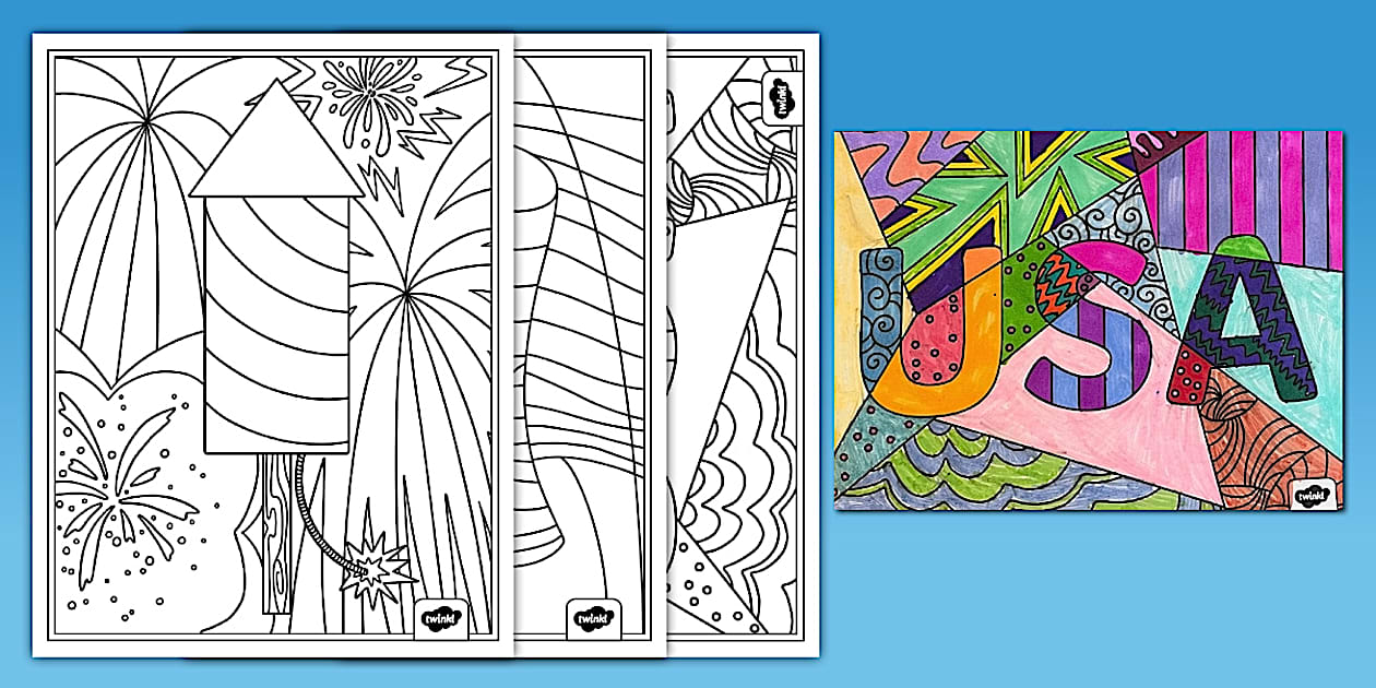 Independence Day Pop Art Worksheet
