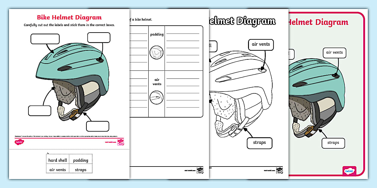 Bike Helmet Diagram Activity Pack (teacher made) - Twinkl