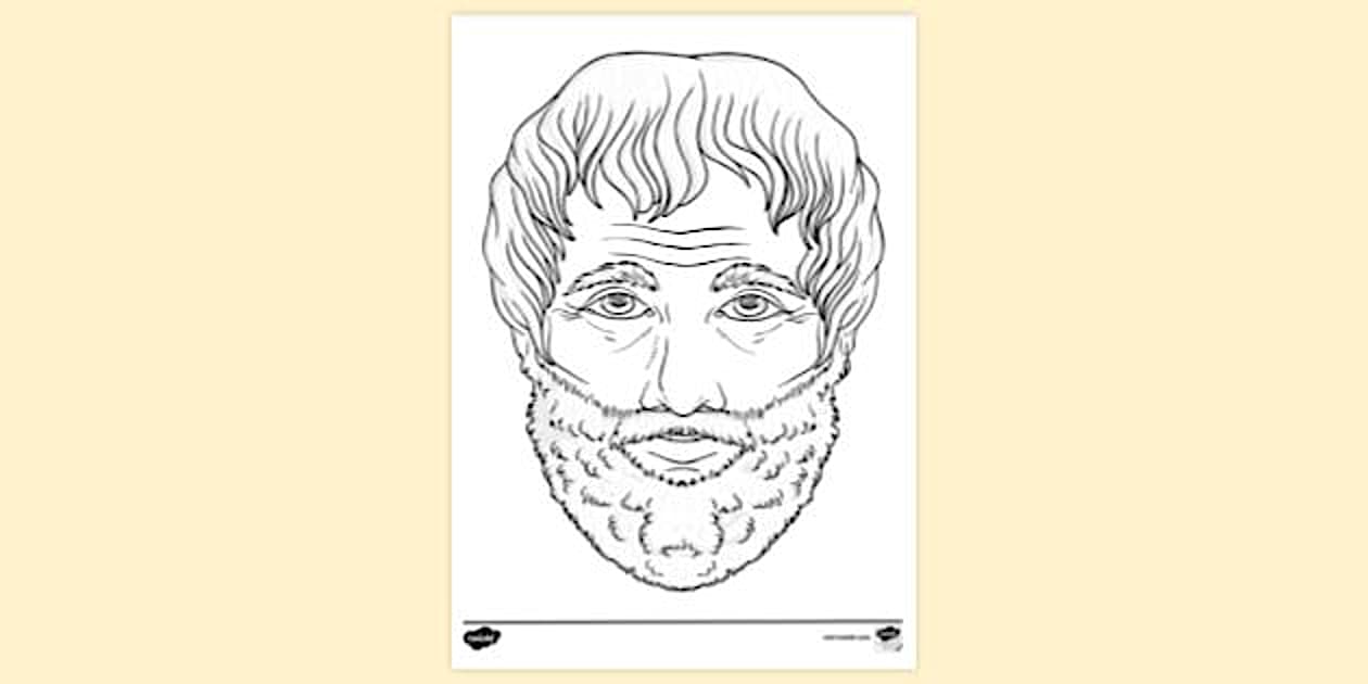 Aristotle's Head Colouring Sheet | Colouring Sheets - Twinkl