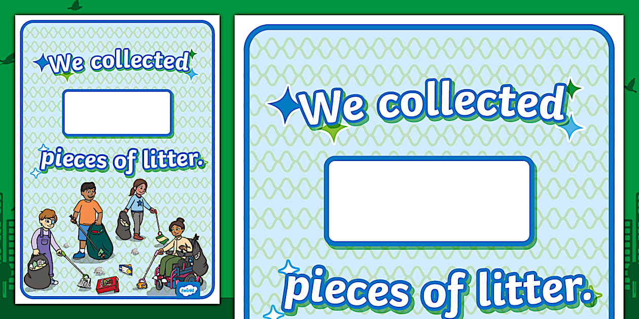 Litter Collecting Record Display Poster - Twinkl