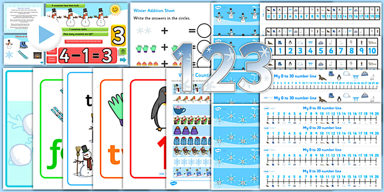 Winter Numeracy Resource Pack - Twinkl