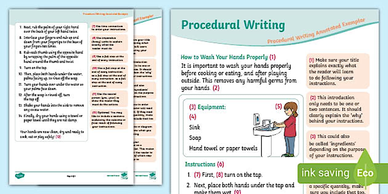 Level 2 Writing - Procedural (Instructional) Writing Annotated Exemplar