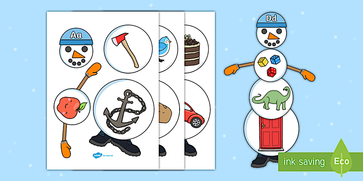 Build a Snowman Alphabet Activity | Twinkl - Twinkl