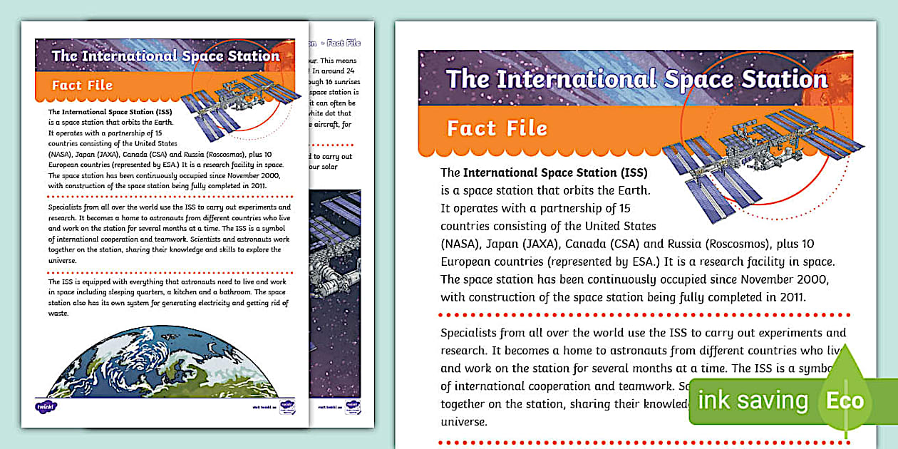 ISS Fact File - SpaceX Crew-6 Mission (teacher made)