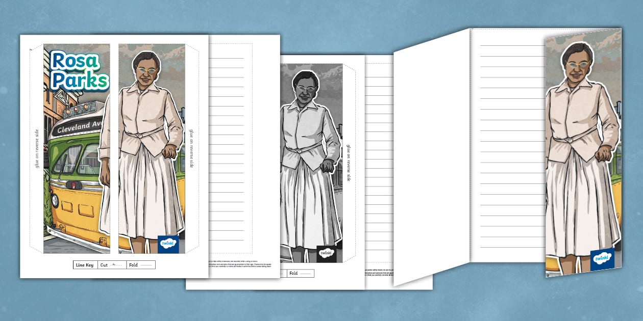 Rosa Parks Folding Writing Template (teacher made) - Twinkl