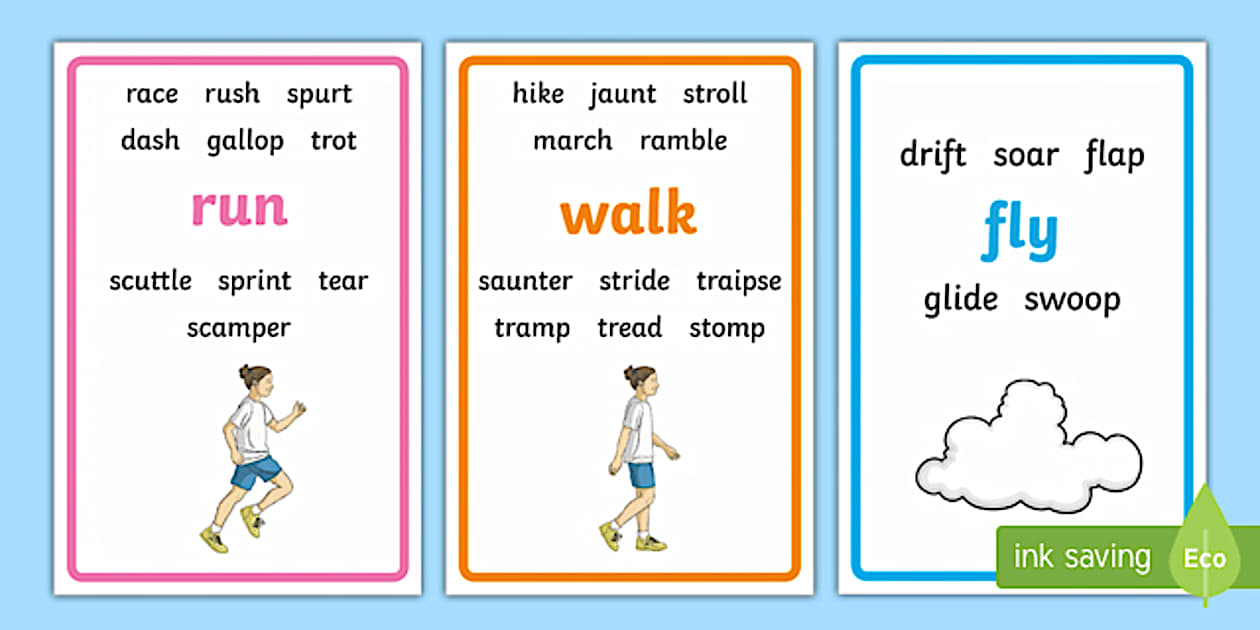 Ikea Tolsby/Fiestad Travelling Verbs Synonyms Prompt Frame
