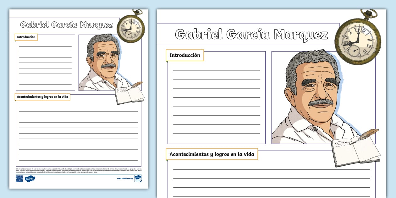 Guía de trabajo: Biografía de Gabriel García Márquez
