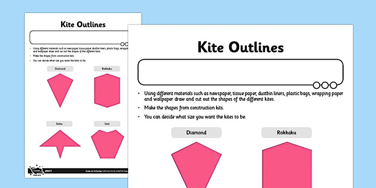 Let's Go Fly a Kite Worksheet / Worksheet Kite Outlines