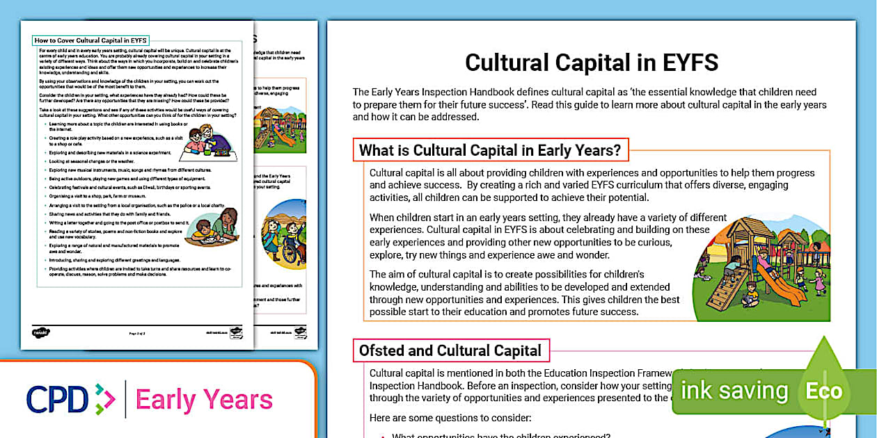 Cultural Capital in EYFS (teacher made) - Twinkl