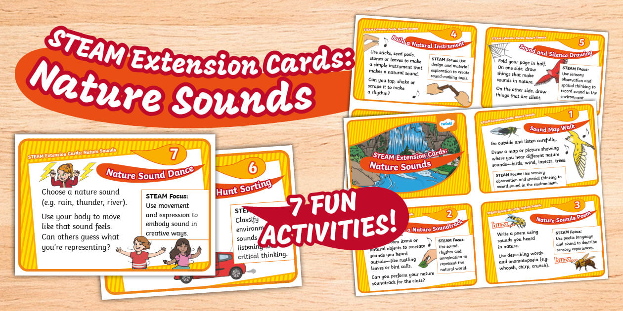 STEAM Extension Cards: Nature Sounds (teacher made) - Twinkl