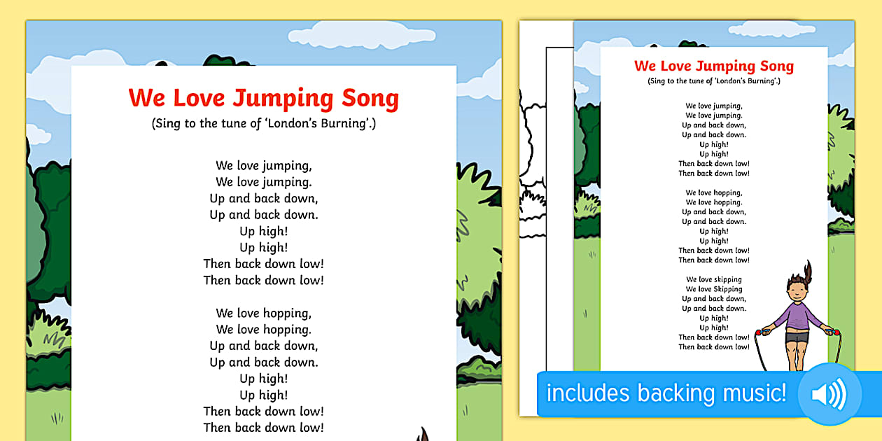 We Love Jumping Song (l'enseignant a fait) - Twinkl