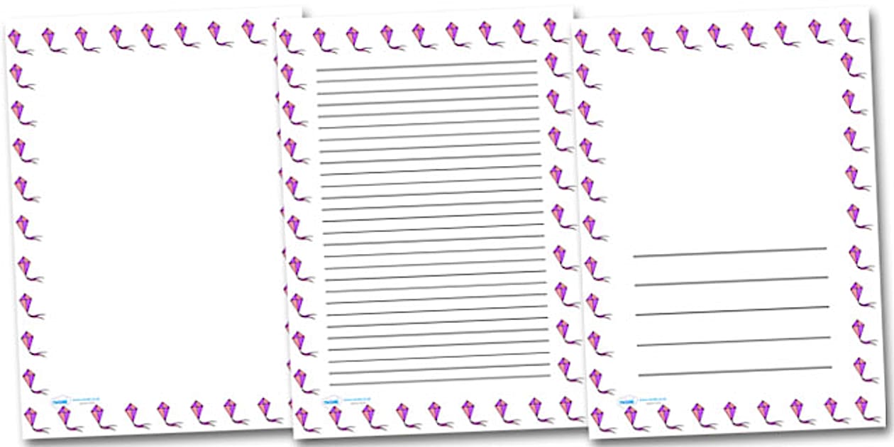 Kite Portrait Page Borders- Portrait Page Borders - Twinkl