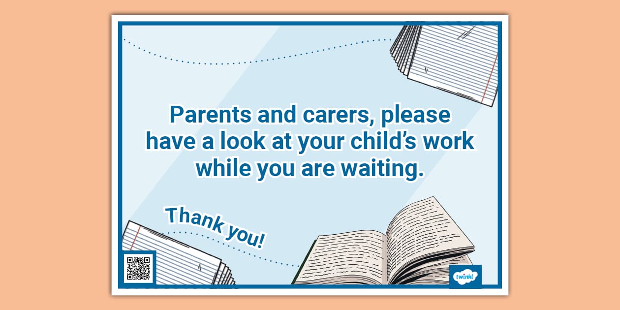 Parents' Evening While You're Waiting Poster (teacher made)
