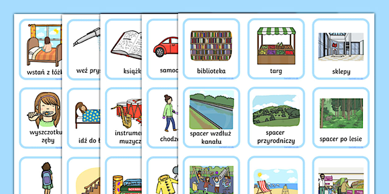 Daily Routine Visual Timetable for Girls Polish - Twinkl