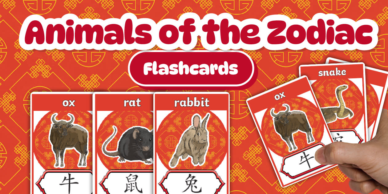 Animals of the Zodiac in Mandarin Flashcards
