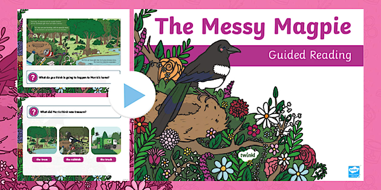 The Messy Magpie: KS1 Guided Reading Questions PowerPoint