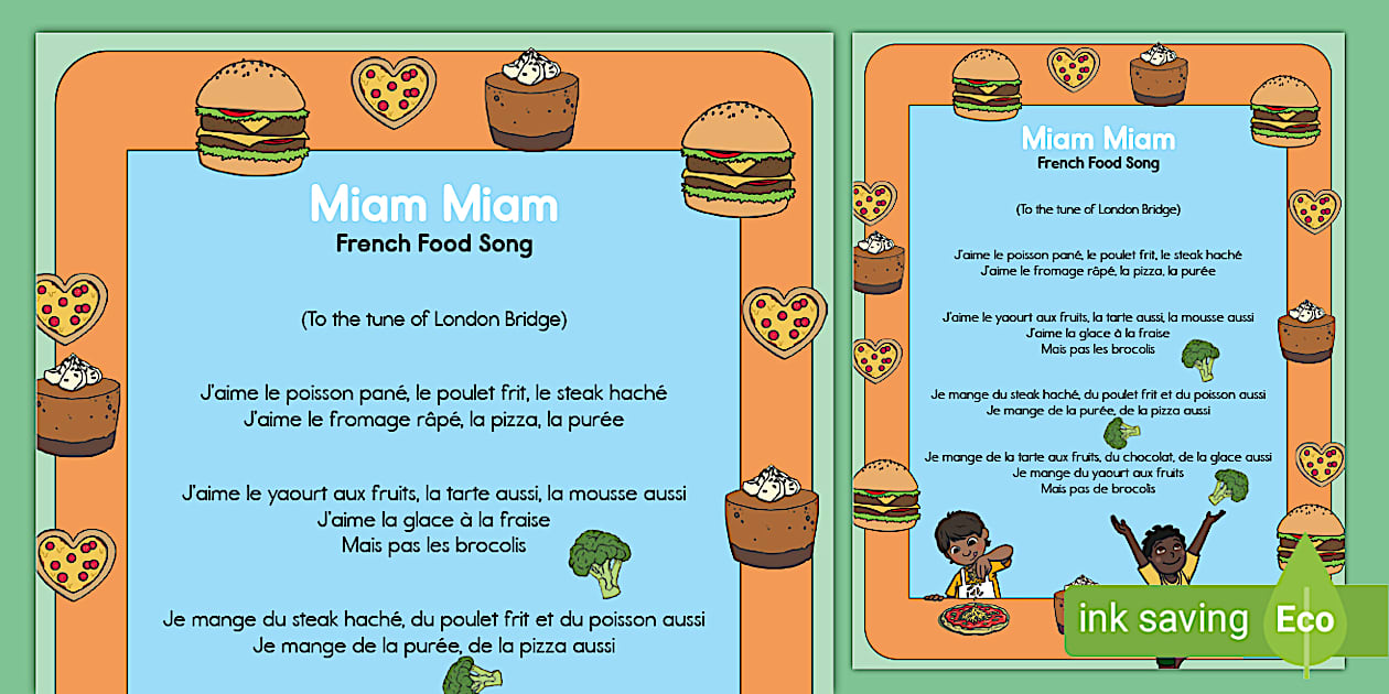 Food in French Song | French Vocabulary | Twinkl CA