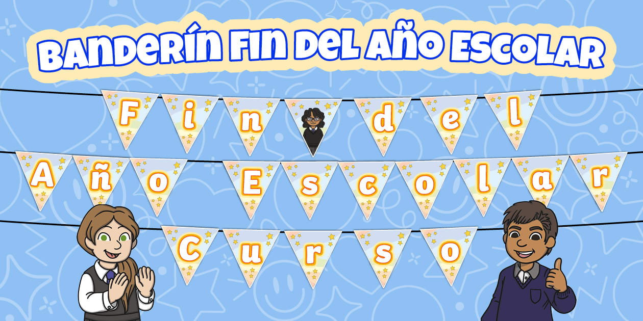 Banderines Fin de Año Escolar | Decoración | Fin de Curso
