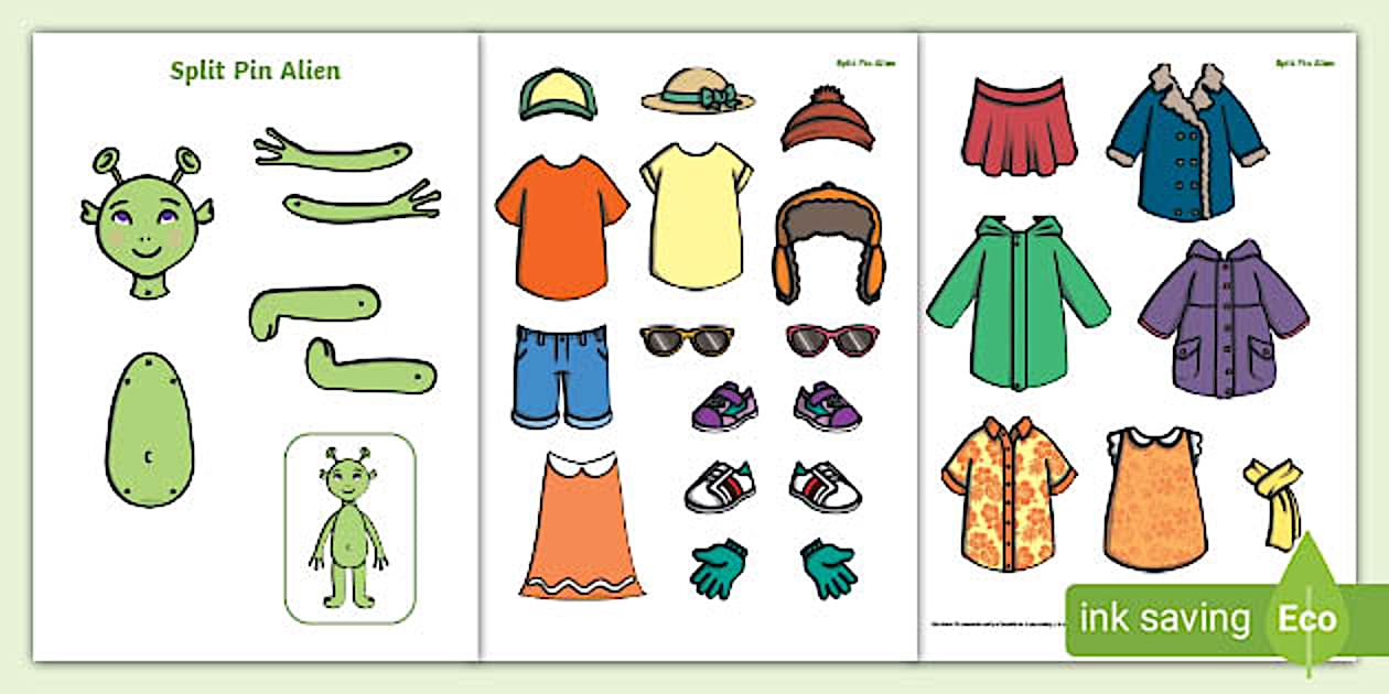 Split Pin Alien Activity - Twinkl - KS1 (teacher made)