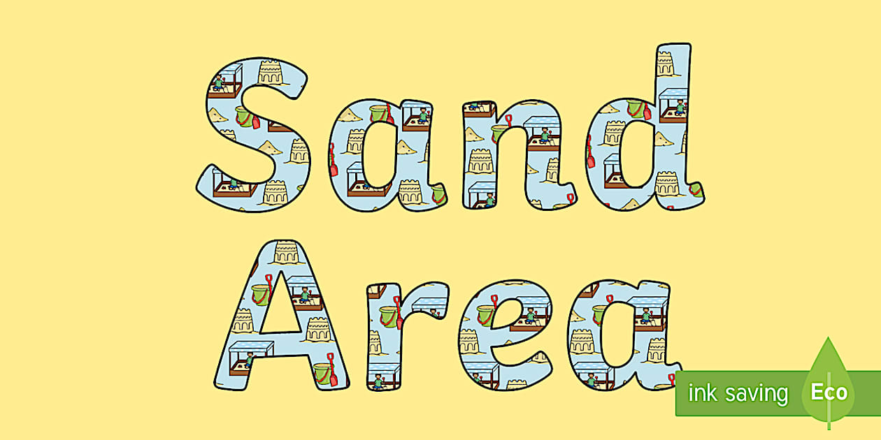 👉 Sand Area Display Lettering (teacher made) - Twinkl