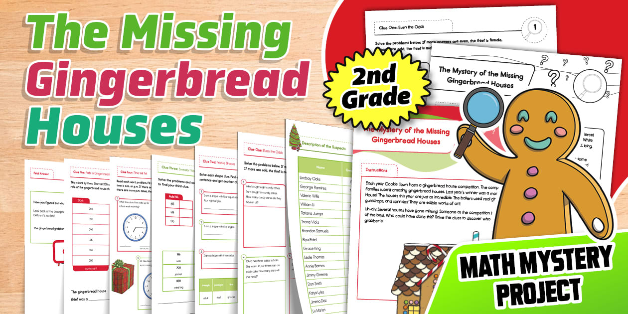 The Mystery of the Missing Gingerbread House Math Game