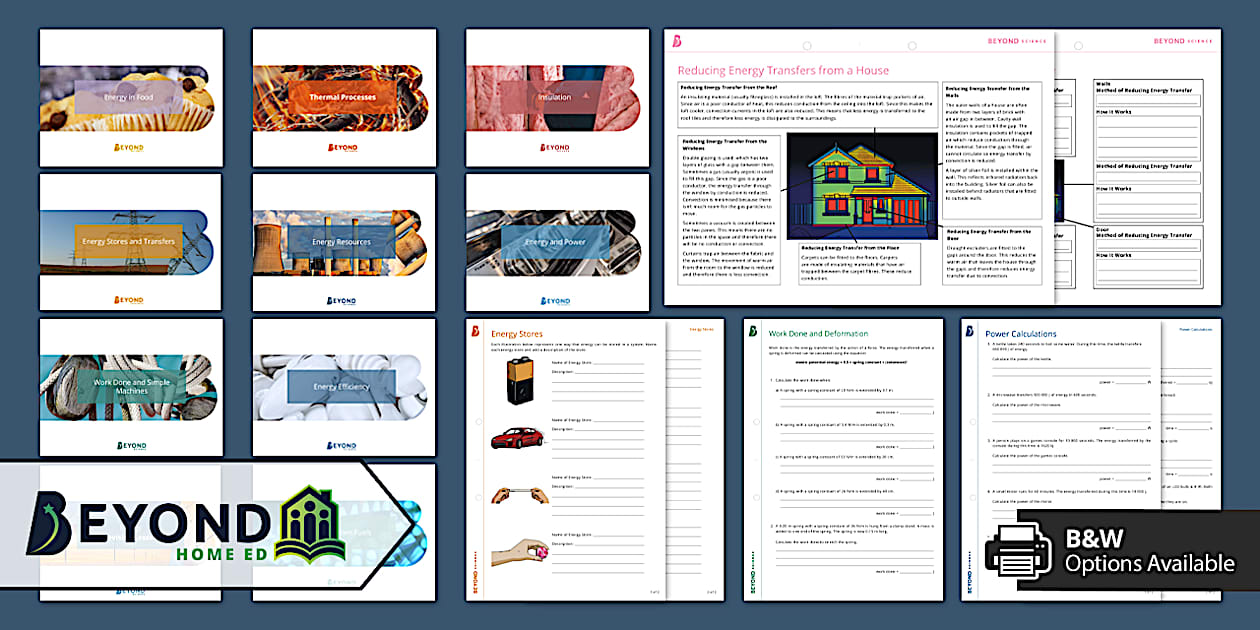 KS3 Energy Unit Bundle (Science Home Learning) - Twinkl