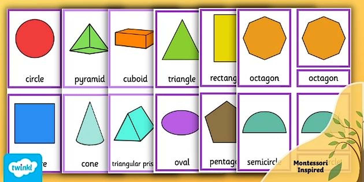 Montessori-Shapes 3 Part cards Resource Pack (teacher made)