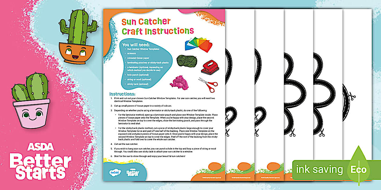 FREE! - ASDA Better Starts: Sun Catcher Craft (teacher made)