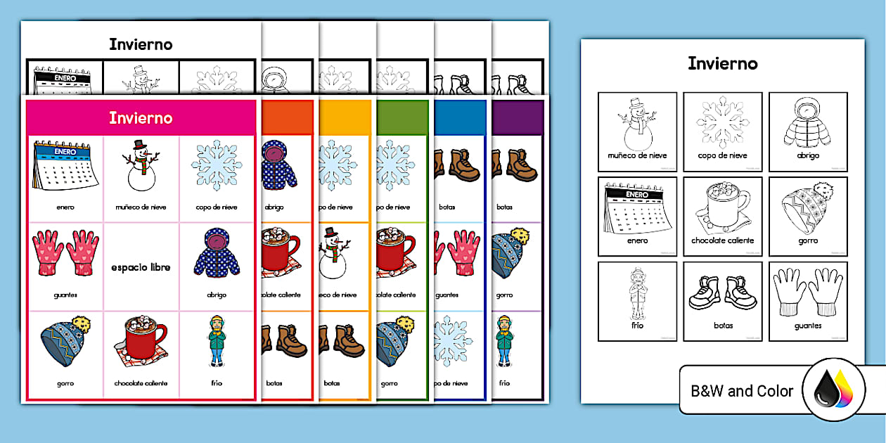 Bingo: Invierno (Hecho por educadores) - Twinkl
