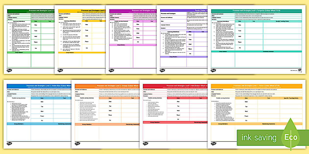 Reading Colour Wheel NZ Resource Pack - Back to School