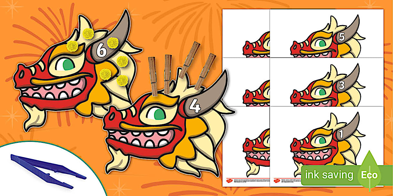 Dragon Fine Motor Skills Number Activity | Twinkl - Twinkl