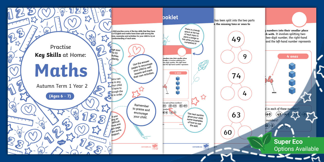 Practise Key Skills at Home: Autumn Term 1 Year 2 Maths (Ages 6 - 7)